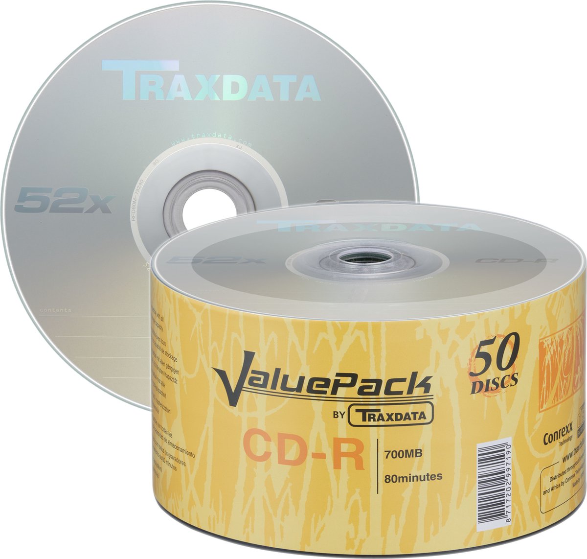 Traxdata CD-R 700MB (80min) 52x ValuePack verpakt in Spindle | bol