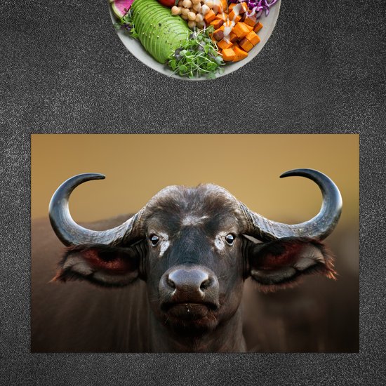 BWK Textiele Placemat - Afrikaanse Buffel - Set van 1 Placemats - 45x30 ...