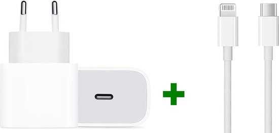 iPhone USBC Adapter met iPhone Oplader Kabel 2 Meter - USB-C Power ...