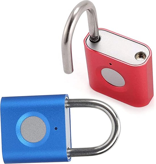Elink Smart Mini-Hangslot Met Vingerafdruk - Blauw | bol
