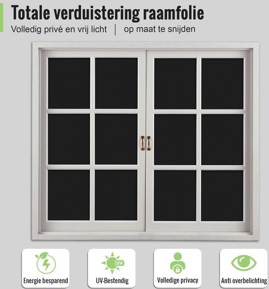 HCH Verduisterende Raamfolie - 120cm x 400cm - Verduisteringsdoek ...