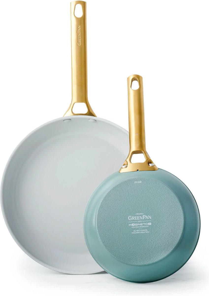 Greenpan Padova koekenpan ø 20 + 28 cm - Sky Blue | bol.com