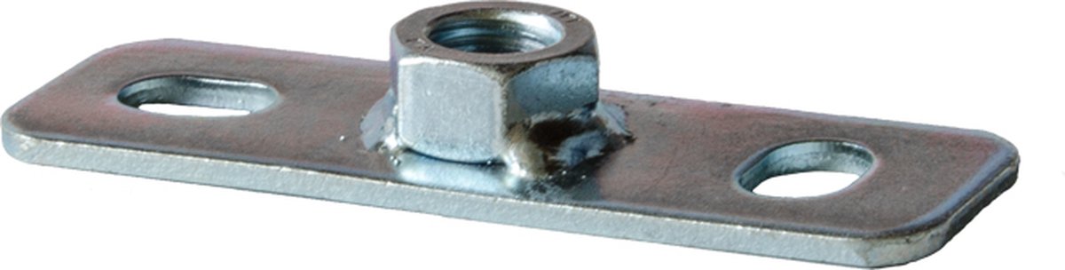 2x Muurplaat met moer - M8 - 80 x 30mm - Gegalvaniseerd | bol.com