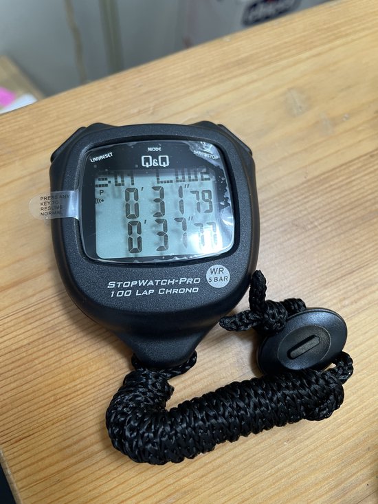 Q&QB stopwatch 1/100 chrono-5bar | bol