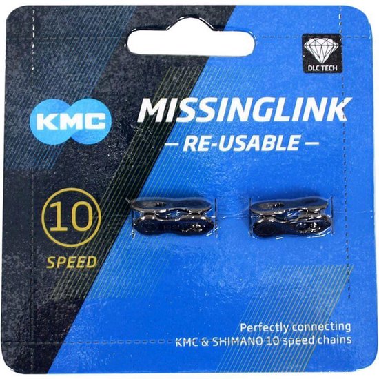 KMC MissingLink 10 DLC 10-speed kettingverbinder, 5.88 mm, zwart | bol