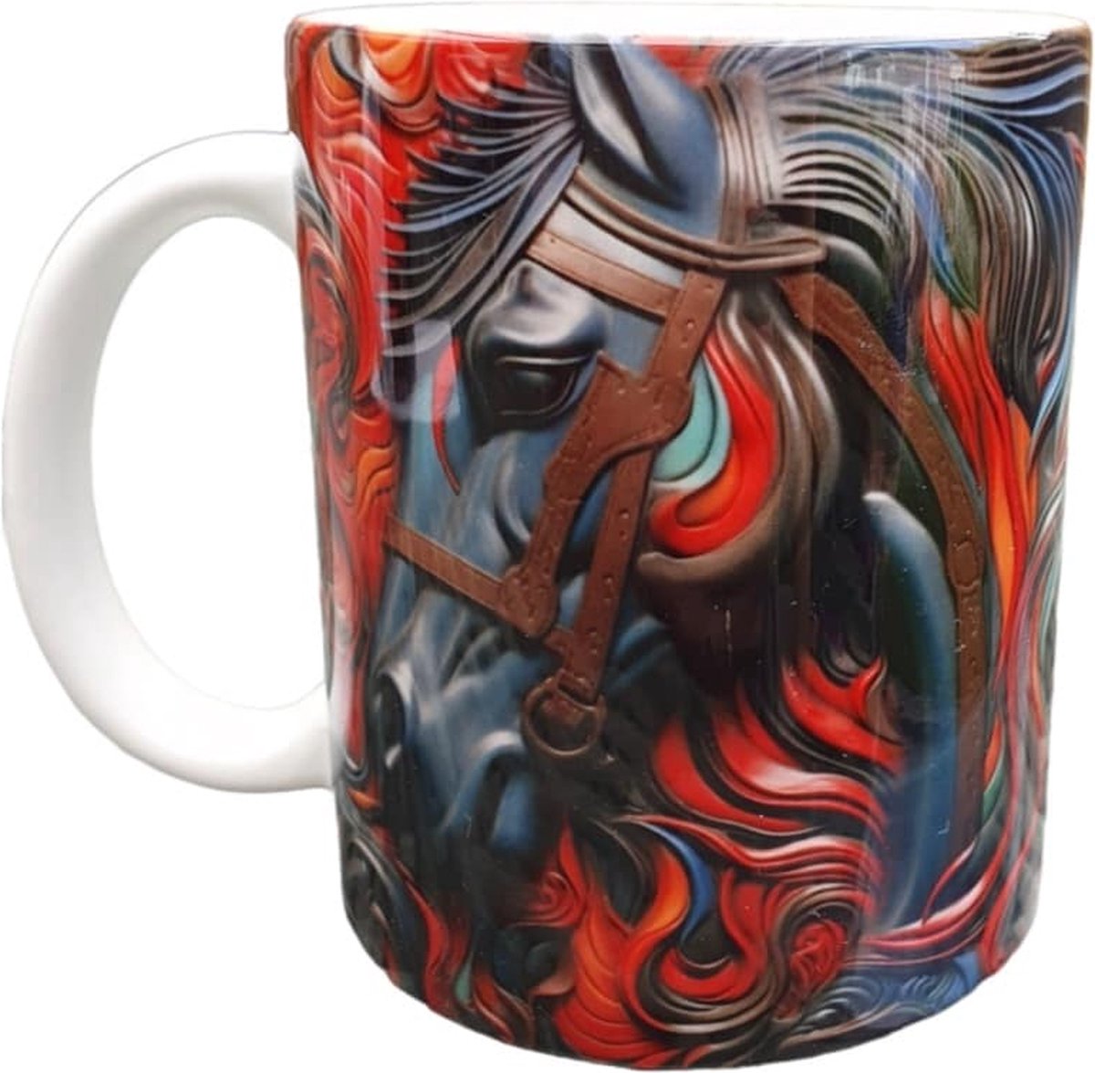 Bedrukte beker paard - horse - koffie mug - thee mok -verjaardag ...