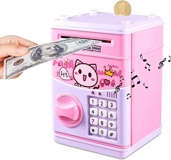 Spaarpot, voor kinderen, digitale spaarpot, met wachtwoord, ATM, voor ...