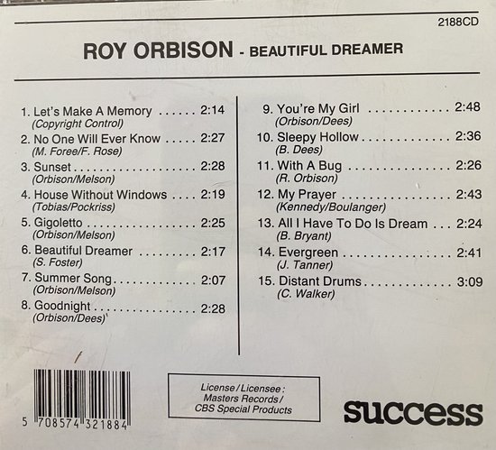 Beautiful Dreamer, Roy Orbison | Muziek | bol