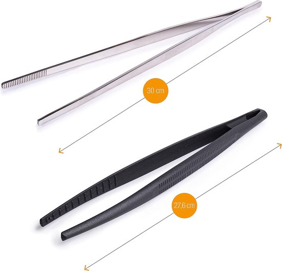 Set van 2 professionele pincetten, duo, bestaande uit roestvrij staal ...