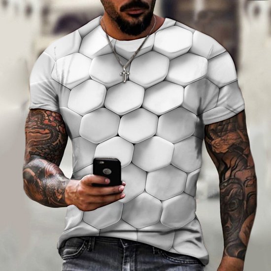 T Shirt Heren - T shirt Heren met Print - 3D Print Shirt | bol.com