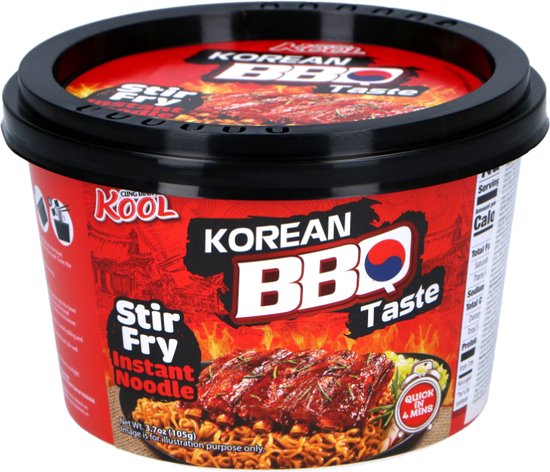 Cung Dình - Kool Korean BBQ Taste - Instant Noodles - 12 bowls x 105g | bol