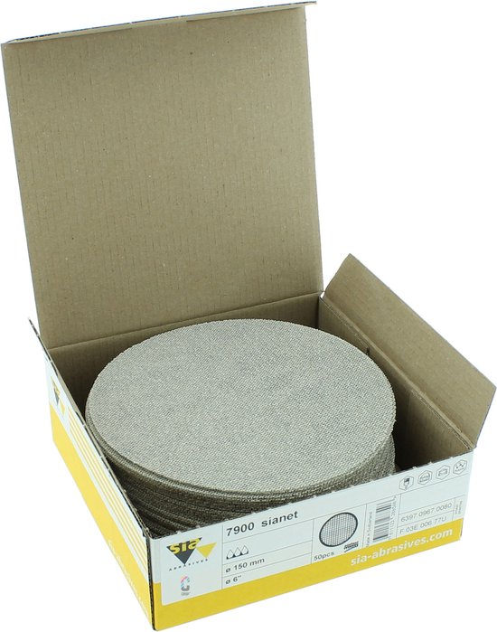 SIA 7900 Sianet Schuurschijven 150mm P400 (50st.) | bol