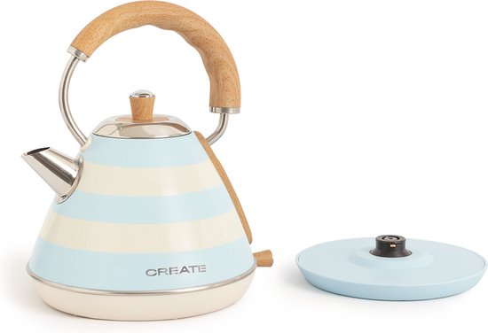 CREATE - Waterkoker - Strepen - 1 lite - Retro design - 2200W - KETTLE ...