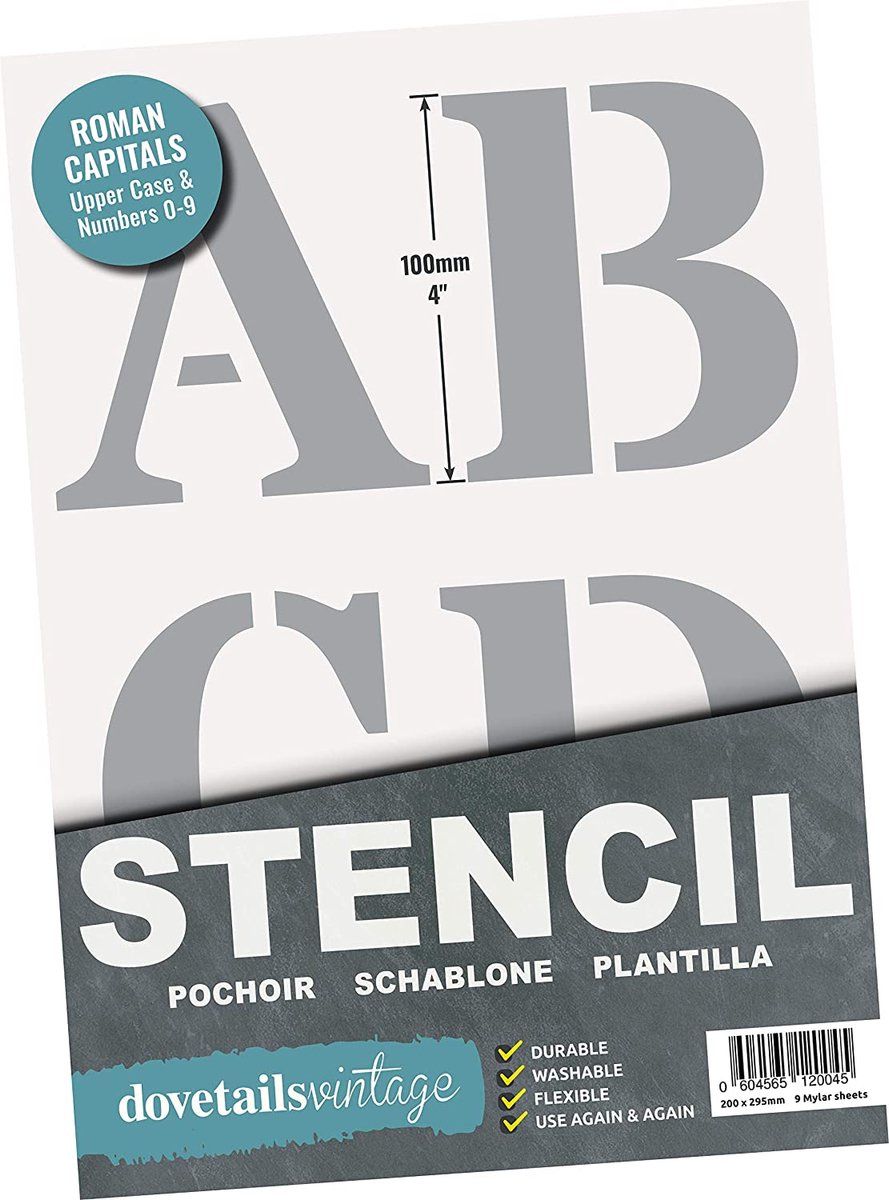 Lettersjabloon 10 cm hoog - alfabet en cijfers sjablonen - grote ...