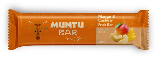 Muntu - Mango & Cashew Fruit Bar - 12 x 35 gram | bol.com