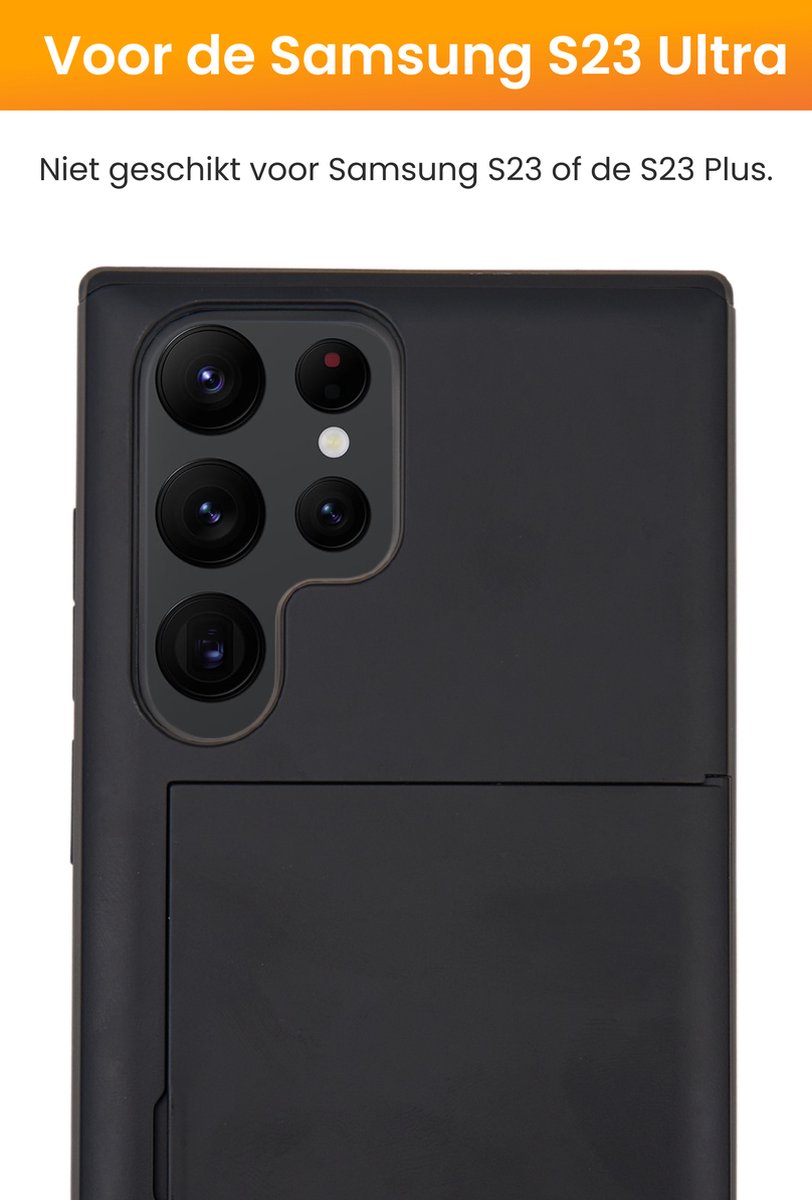 R2B® Samsung S23 Ultra Hoesje met pasjeshouder geschikt voor Samsung ...