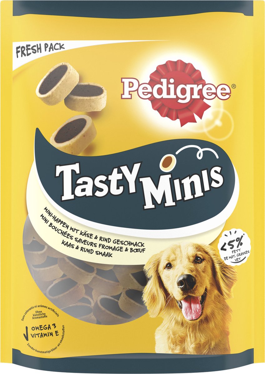 Pedigree Tasty Minis Cheesy Bites - Hond - Snack - 140 gr | bol