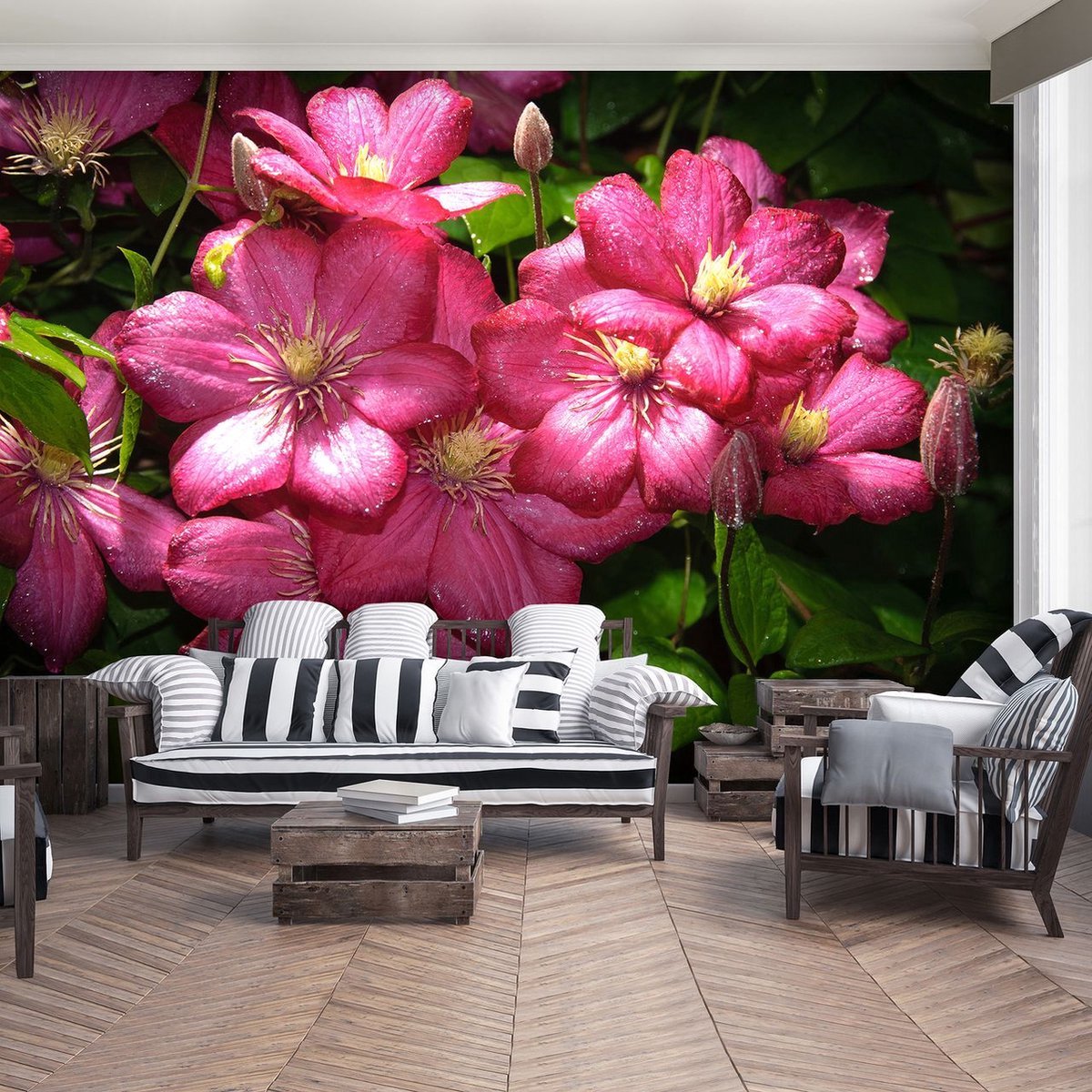 Fotobehang - Vlies Behang - Roze Bloemen - 208 x 146 cm | bol.com