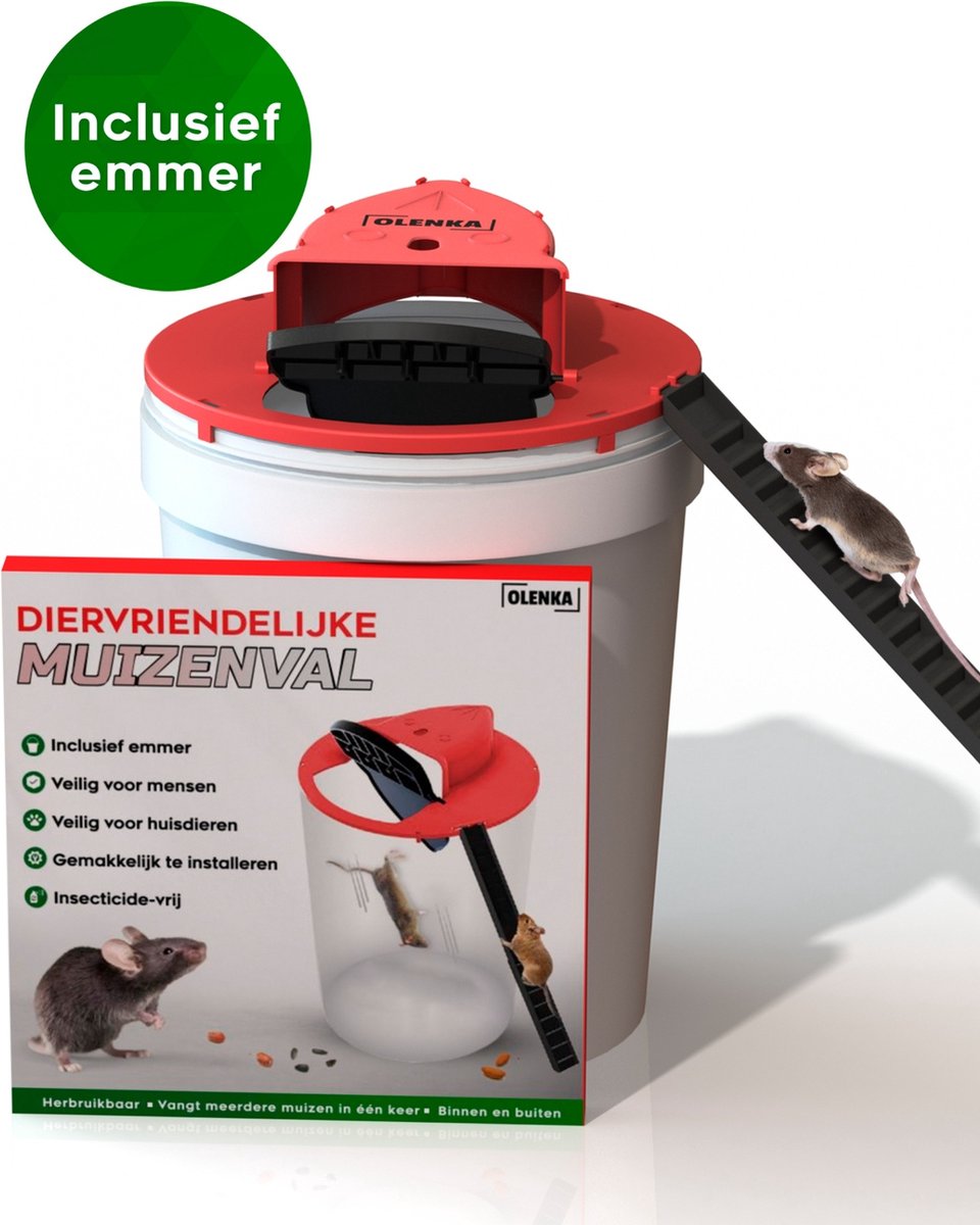 Olenka® - Diervriendelijke Muizenval - Rattenval - Muizenverjager ...