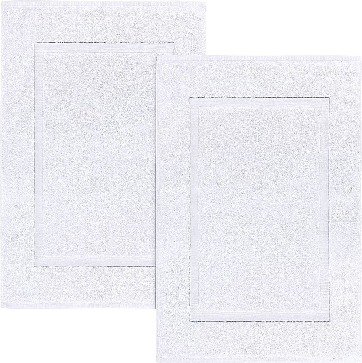 Set van 2 badmatten, salie-groene luxe badmatten van gekamd katoen, 53 ...