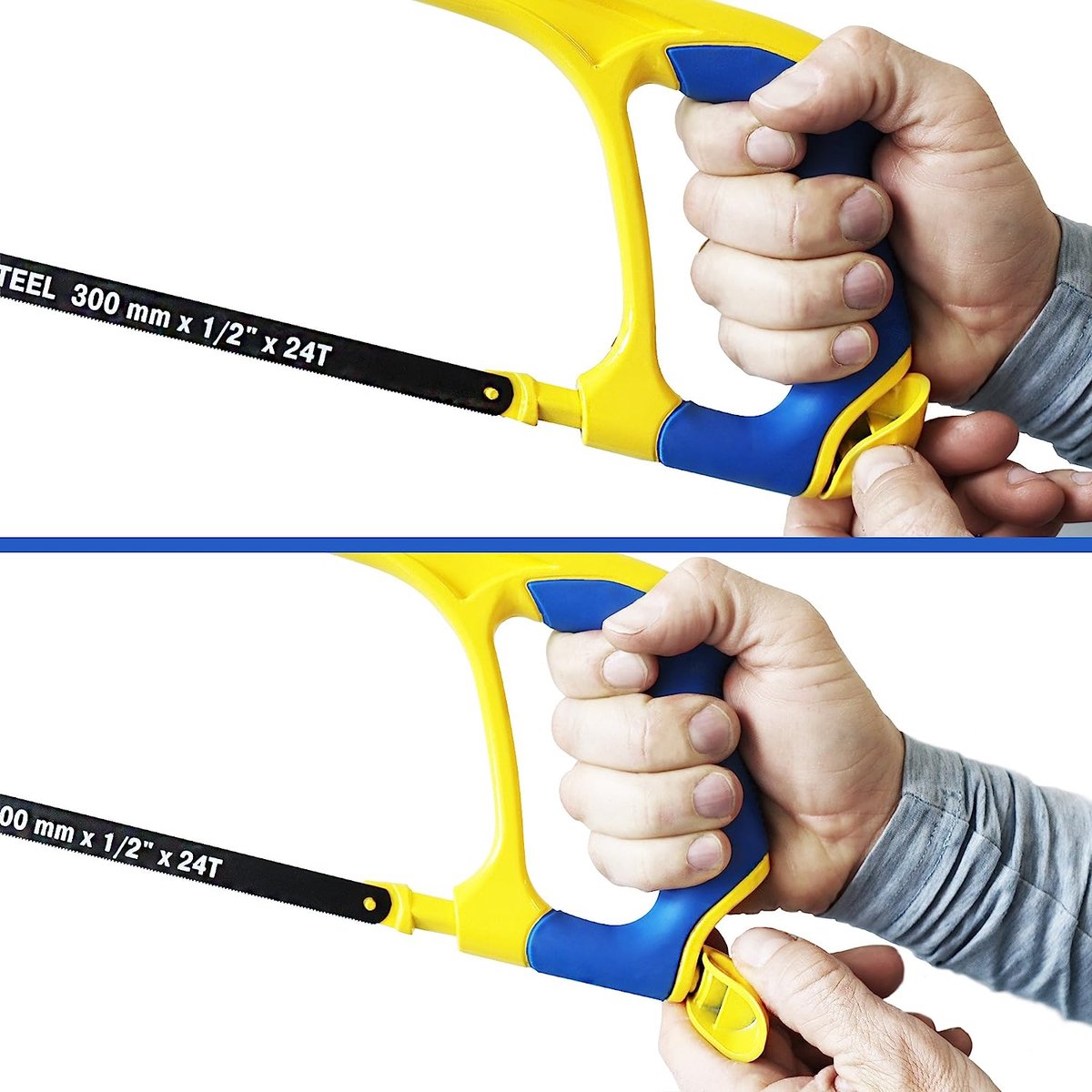 Metaalzaag, beugelzaag, ijzerzaag, met bimetalen zaagblad van 300 mm en ...