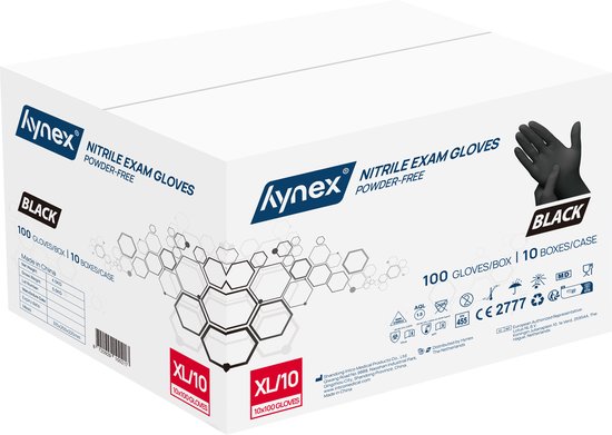 Hynex Nitrile PF Black 3,5gr MD - 100/box - XL | bol.com