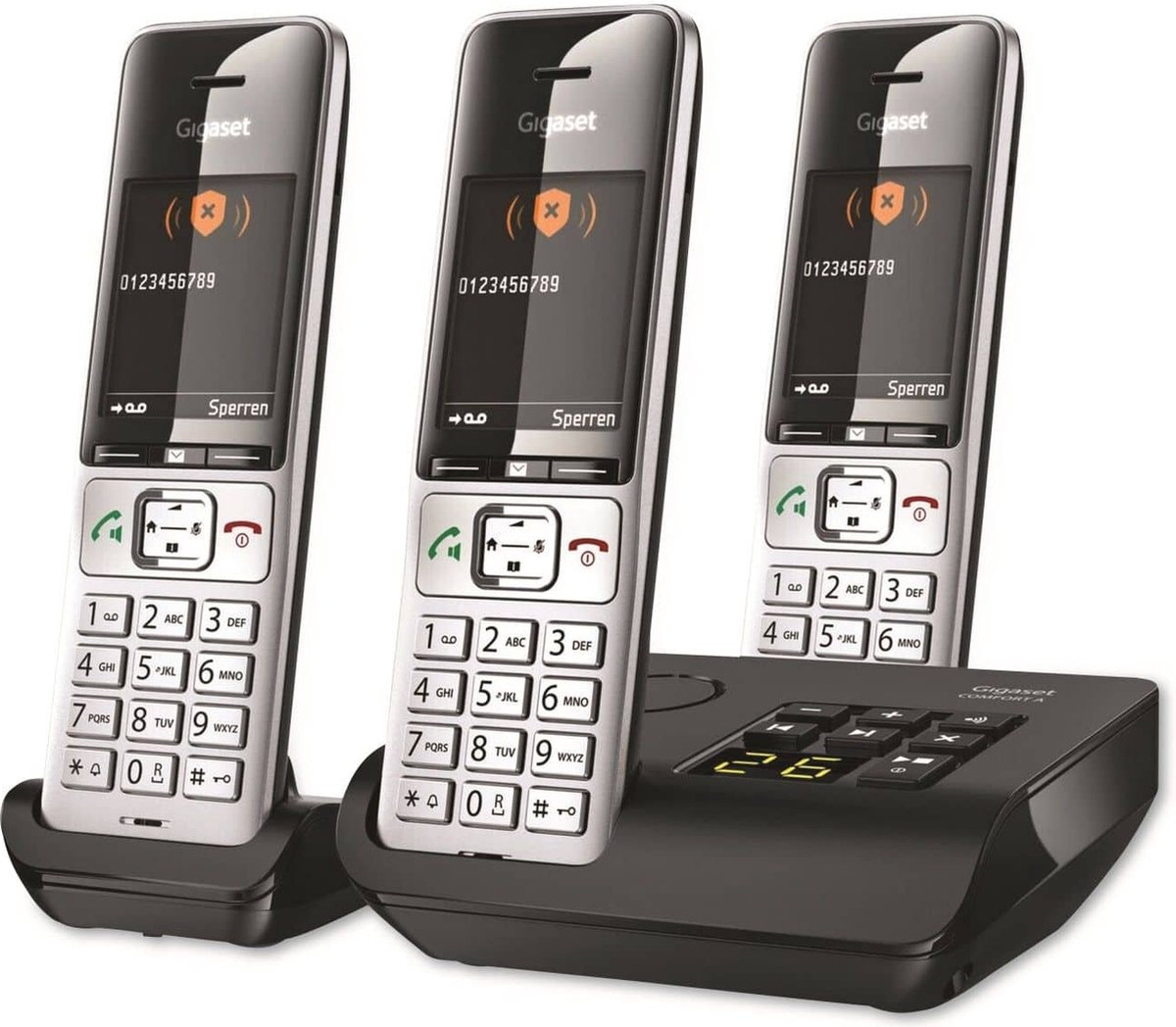 Gigaset Comfort 500a Trio Draadloze Vaste Telefoon 3 Eenheden Zilver ...