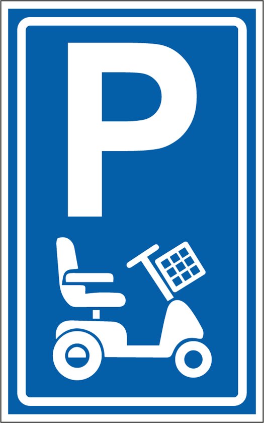Parkeerplaats scootmobiel sticker 400 x 250 mm | bol