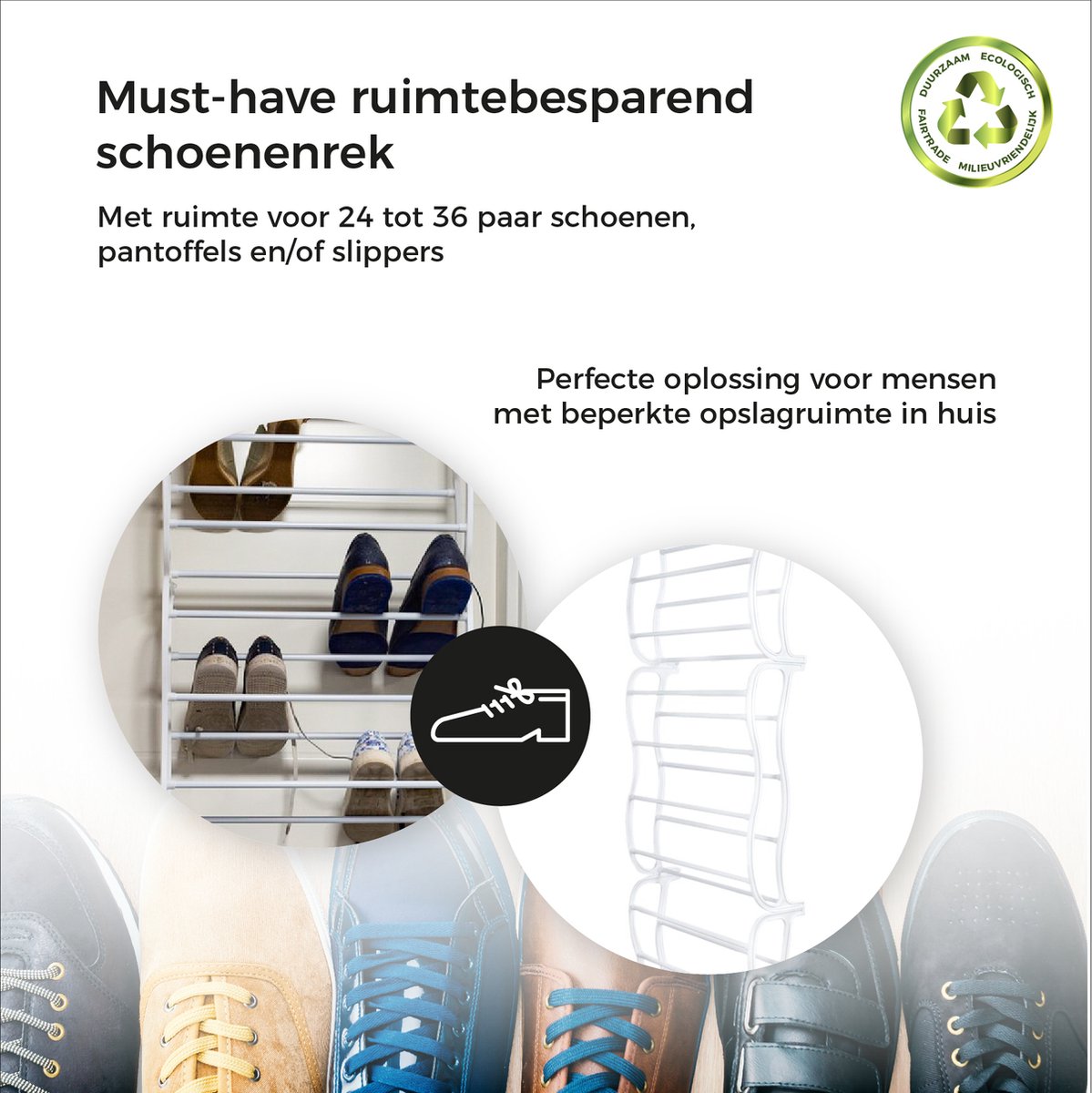 Life's Green Schoenenrek Hangend – Schoenenkast – Geschikt Voor Stompe ...