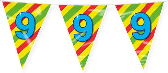 Paperdreams Slinger - Verjaardag 9 jaar thema Vlaggetjes ...