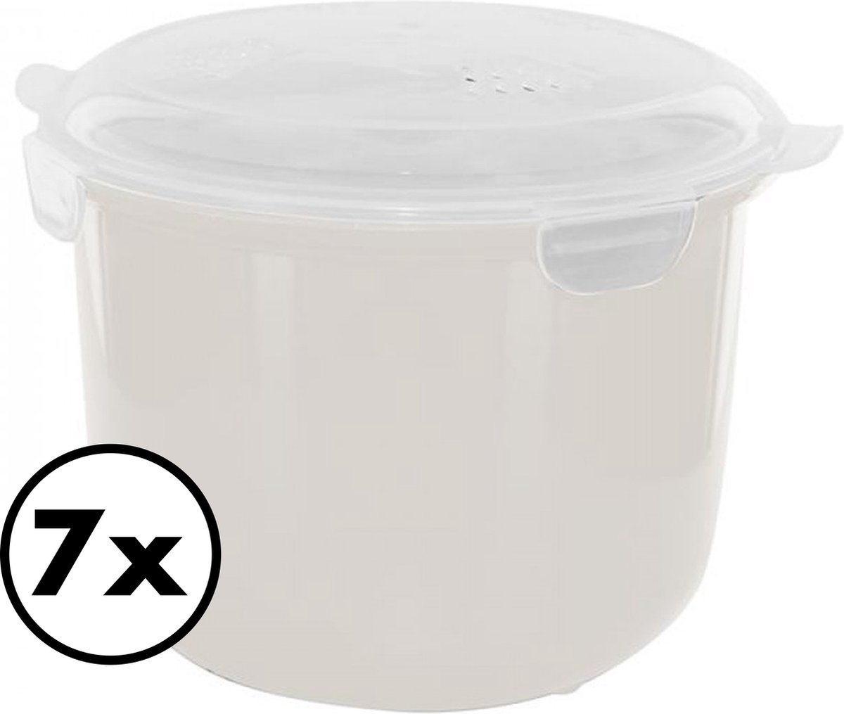 Cuiseur à riz rond pour micro-ondes - Lot de 7 - 2,5 L - Cuiseurs à riz ...