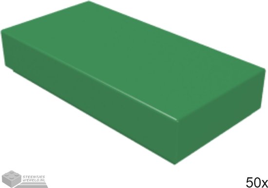 50x LEGO 3069b Tegel 1 x 2 Groen, 50 stuks | bol.com