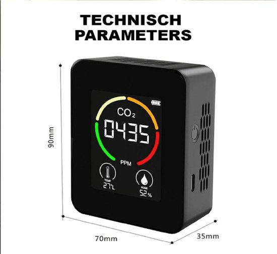 CO2 Meter | Digitale Meter | CO2 Meter met Lcd-scherm |Luchtkwaliteit ...