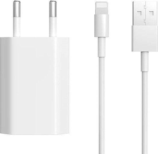iPhone Oplader - Inclusief Apple Lightning Kabel - 1 Meter - Wit | bol.com