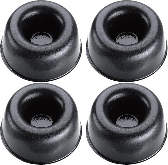 Apparaatvoet Zelfklevend, Rond Zwart (Ø x h) 22.3 mm x 10.1 mm - Per 4 ...