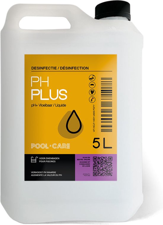 Pool-Care - pH plus - pH plus zwembad - pH+ - Natronloog - 5 l ...