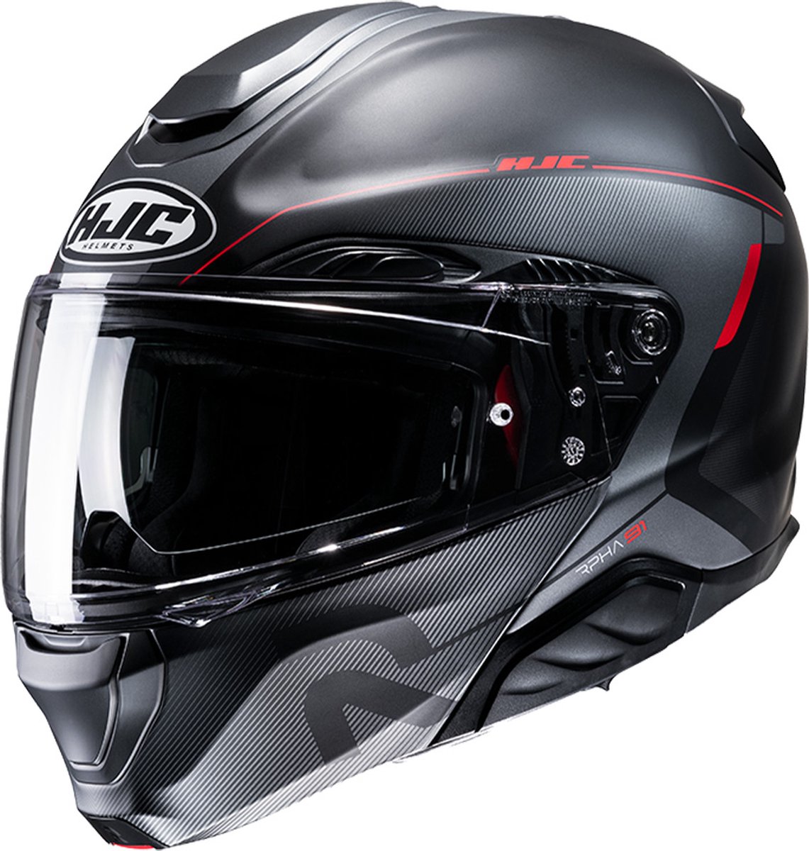 Hjc Rpha 91 Combust Black Red Mc1Sf Modular Helmets XS - Maat XS - Helm ...