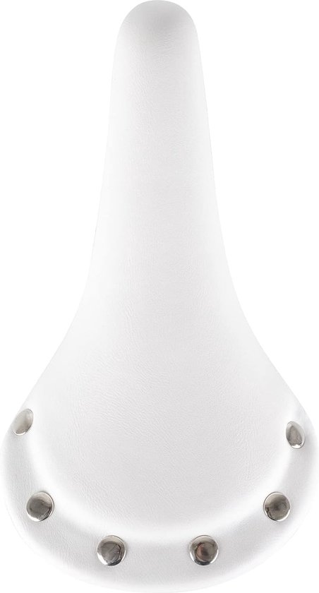 Trendy fietszadel, met rvs klinknagels, met kunstleer bekleding, met ...