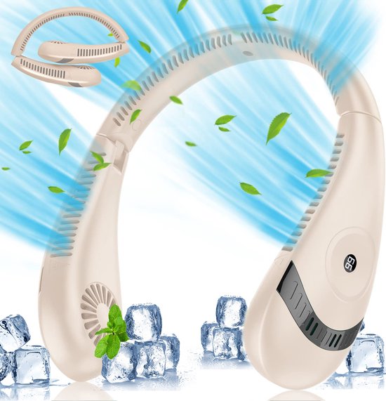 Merdoo Nek Ventilator Usb Oplaadbaar - 3 Standen Mini Hand Ventilator ...