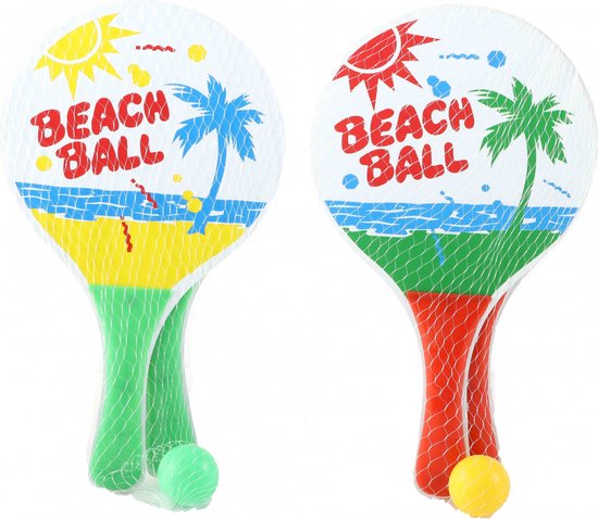 Beachball set Strand Rackets Batjes met Bal Tennis Ballenspel ...
