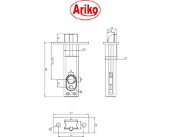 Ariko Code Deurslot met Klink - 1 zijde code - Zwart | bol