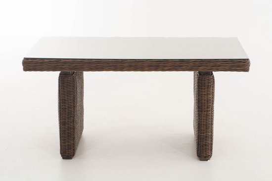 Tuintafel deluxe - Glastafel rotan wicker - Tuinmeubelen - Eettafel ...