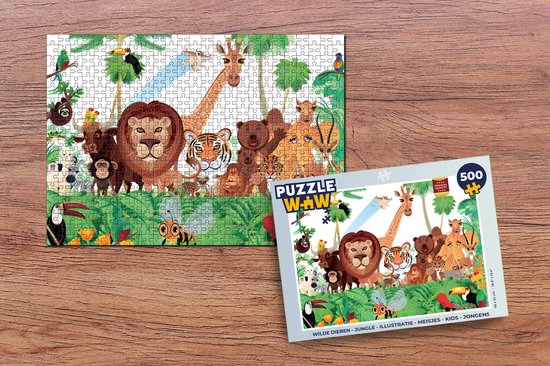 Puzzel Wilde dieren - Jungle - Leeuw - Tijger - Meisjes - Kids ...