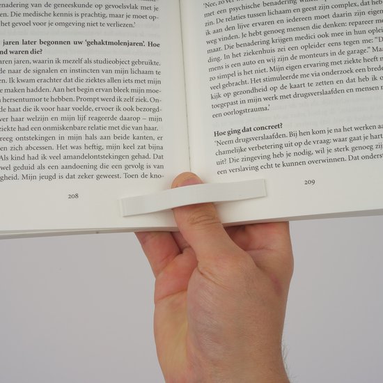 Duimlegger- wit - boek openhouder - leesring - boekring ...
