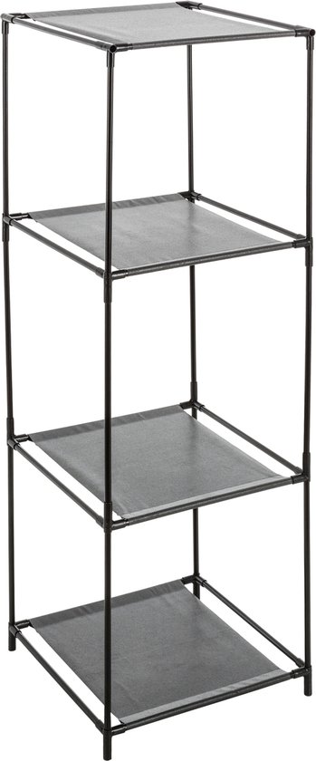 5Five Rack de rangement Smartrack - avec 3x paniers tissu/bambou - gris ...