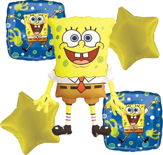Amscan – Spongebob Squarepants – Ballon set – 5-Delig – Helium ballon ...