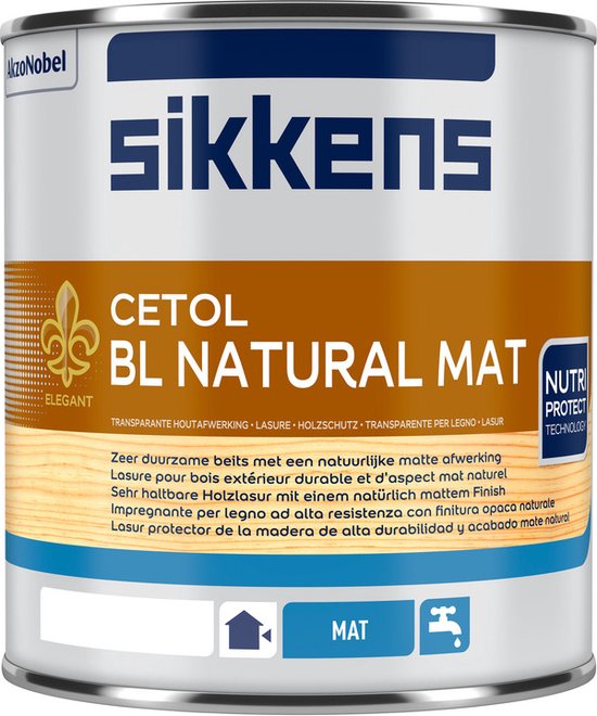 Sikkens Cetol Bl Naturel Mat - Lakverf - Transparant - Binnen en buiten ...