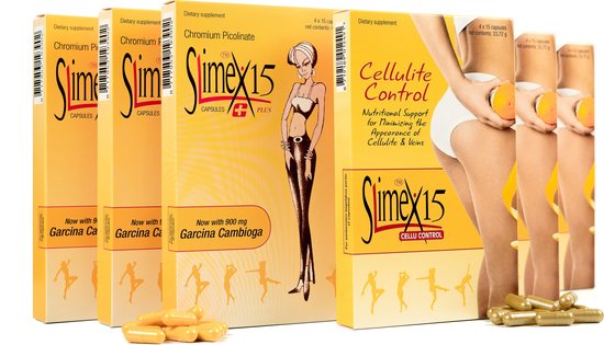 Slimex® 15 Plus 180 afslankpillen & 180 Slimex® 15 Cellu Control anti-cellulite... | bol.com
