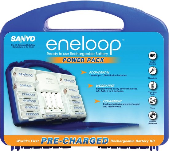 Sanyo Eneloop Power Pack, incl. transportbox | bol.com