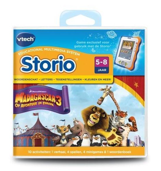 Vtech Storio boek: madagascar 3: 4-7 jaar, VTech | 8718807189713 ...